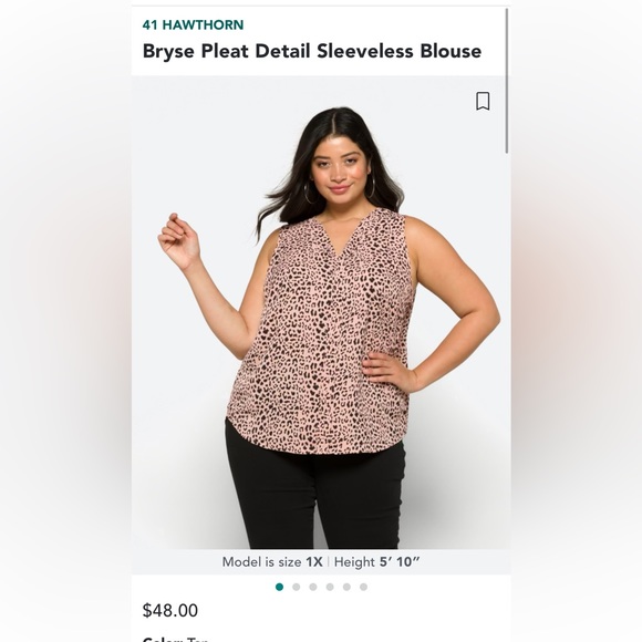 41 Hawthorn | Tops | 4 Hawthorn Bryse Pleat Detail Sleeveless Blouse ...